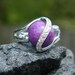 Interchangeable Ring With 10mm Purple Jade Stone - Etsy