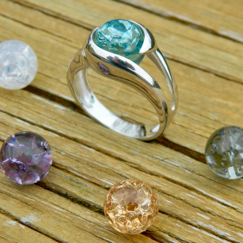 Interchangeable Ring With 10 10mm Semi Precious Stones - Etsy