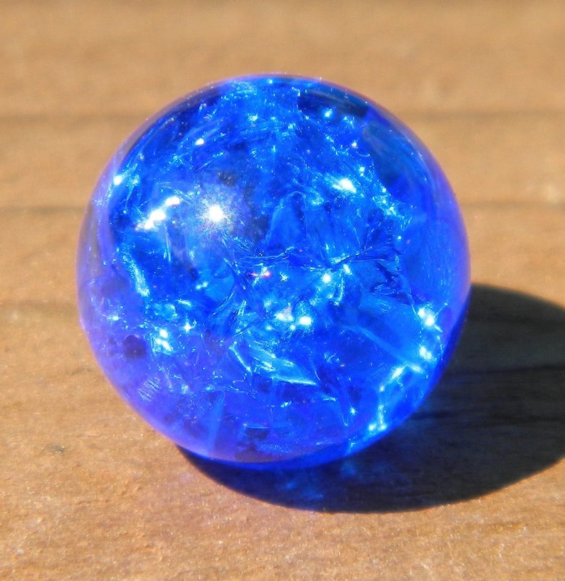 Interchangeable Ring With 8mm Blue Crackle Glass Stone - Etsy