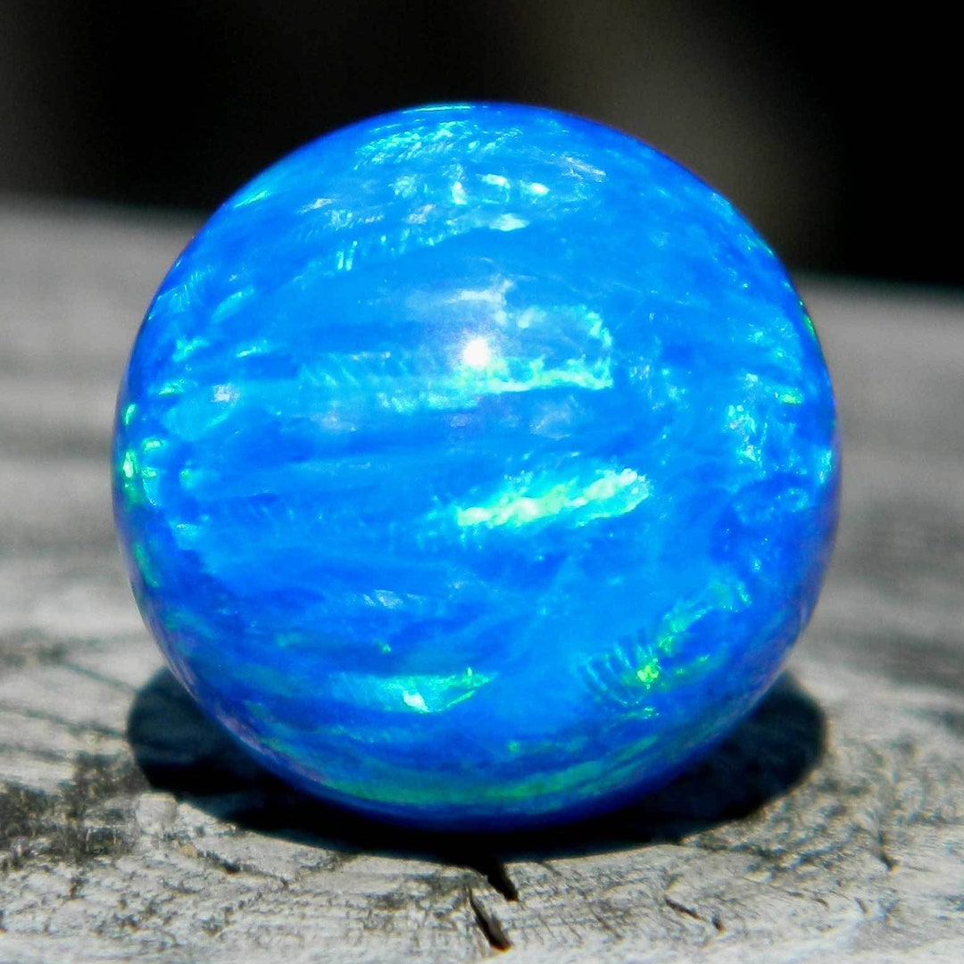 Blue Syn. Opal Marble Stone for Interchangeable Jewelry - Etsy