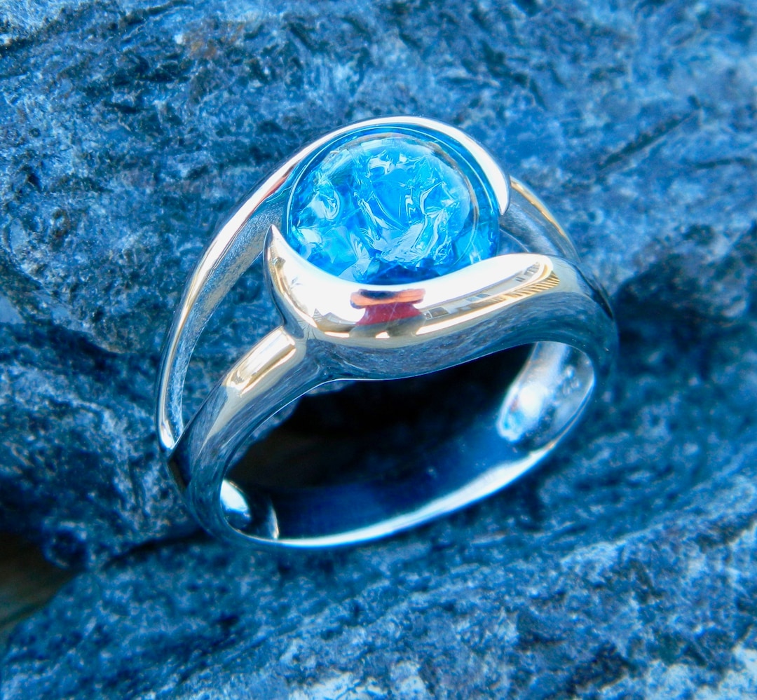 Interchangeable Marble Ring (.925 Sterling Silver) With Your Choice of ...