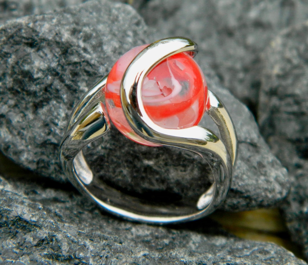 6 Different Colors to Choose From - Interchangeable Marble Ring With ...