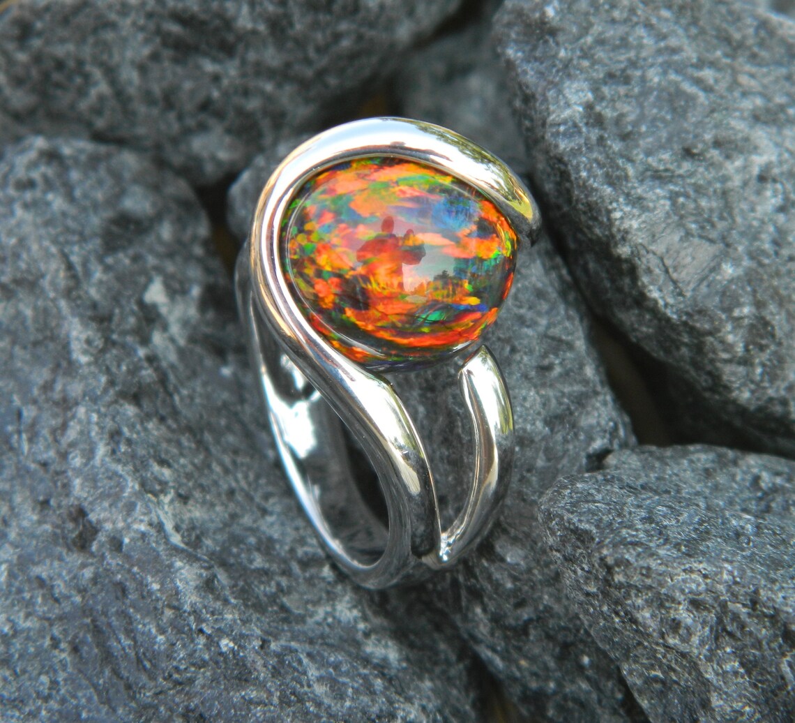 14mm Interchangeable ring .925 sterling silver with 14mm | Etsy