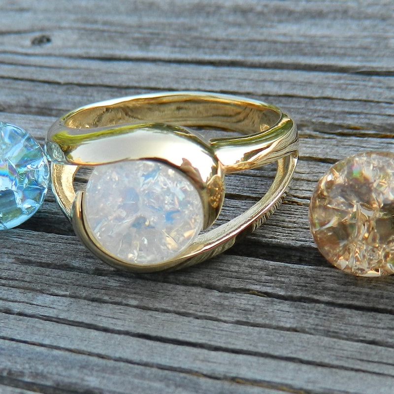 Clear Stone Ring - Etsy