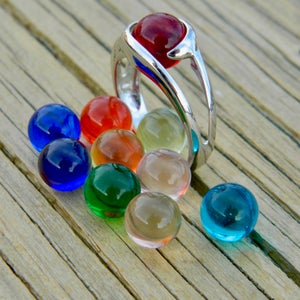 Interchangeable Ring With 10 - 8mm Glass Stones - Etsy
