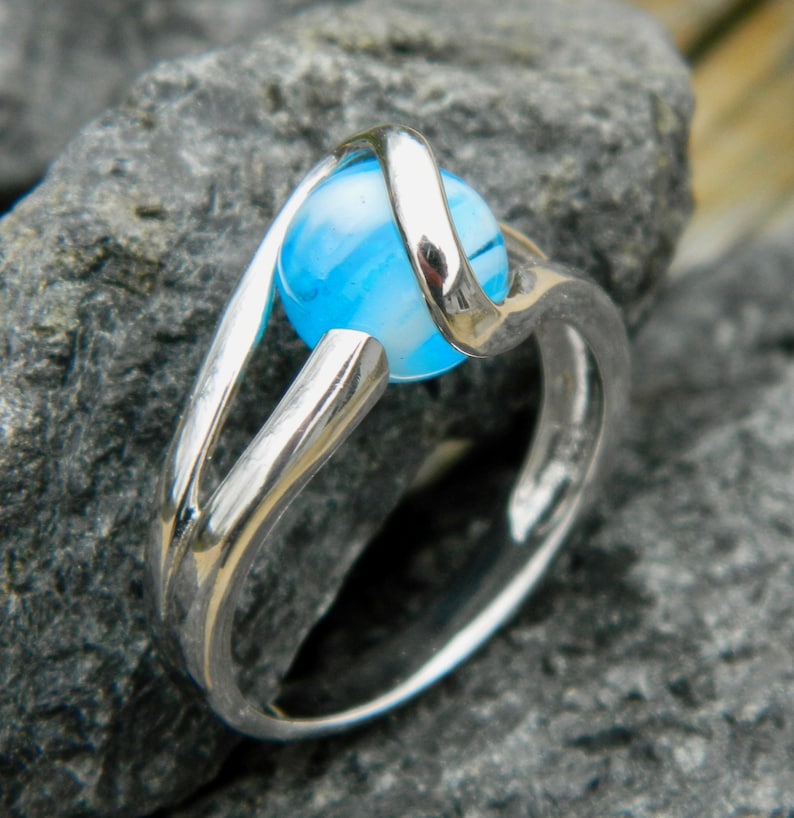 Glows in the Dark Interchangeable Marble Ring With Handmade - Etsy