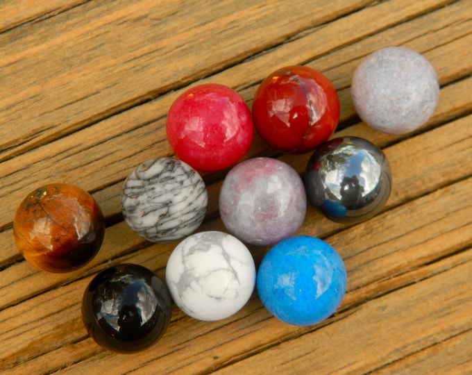 10 14mm Semi Precious Stones Marbles for Interchangeable - Etsy