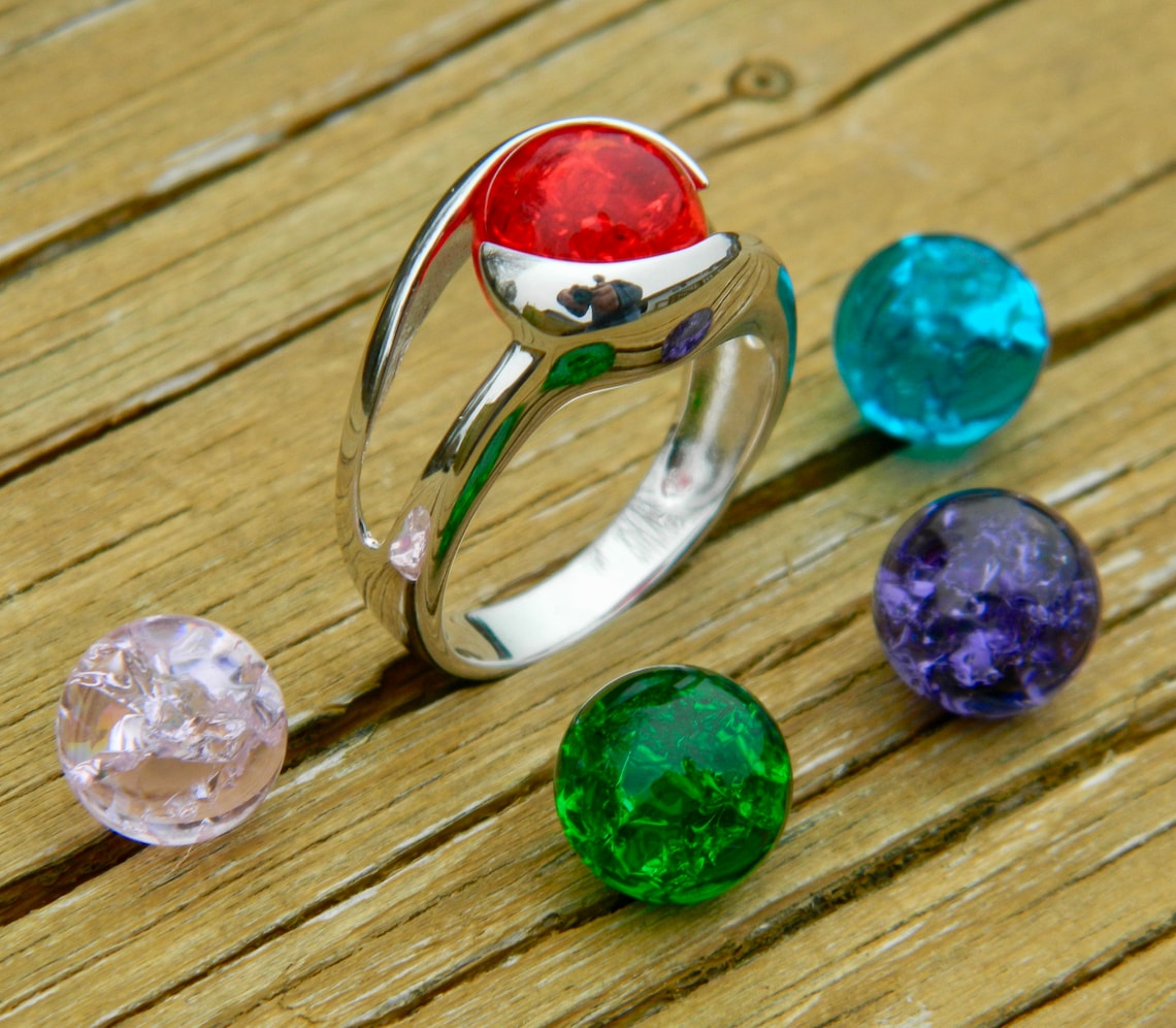 10mm Interchangeable Stone Ring With 5 10mm Clear Cracked - Etsy Australia