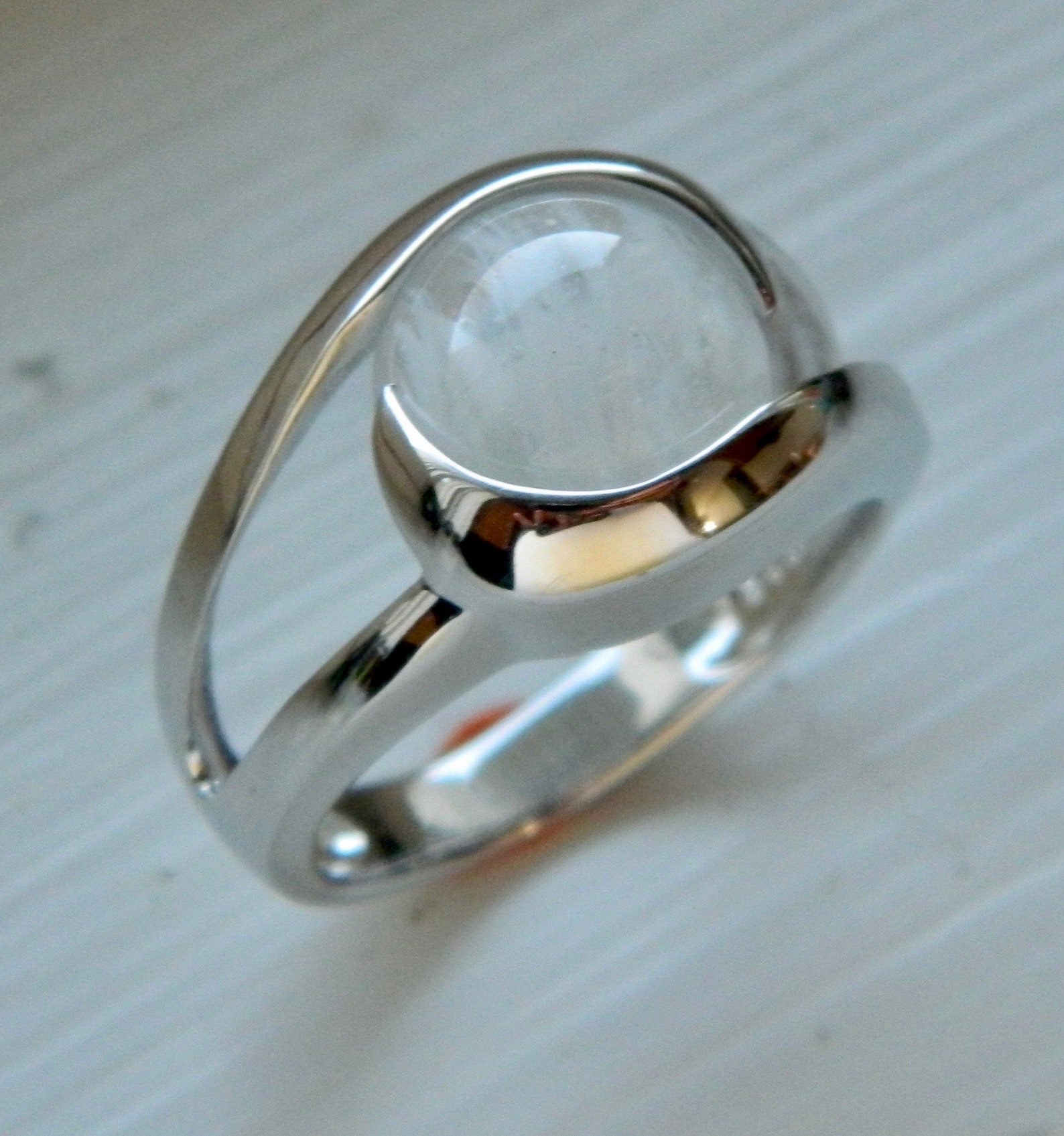 Stone Glows in the Dark Interchangeable Marble Ring With - Etsy
