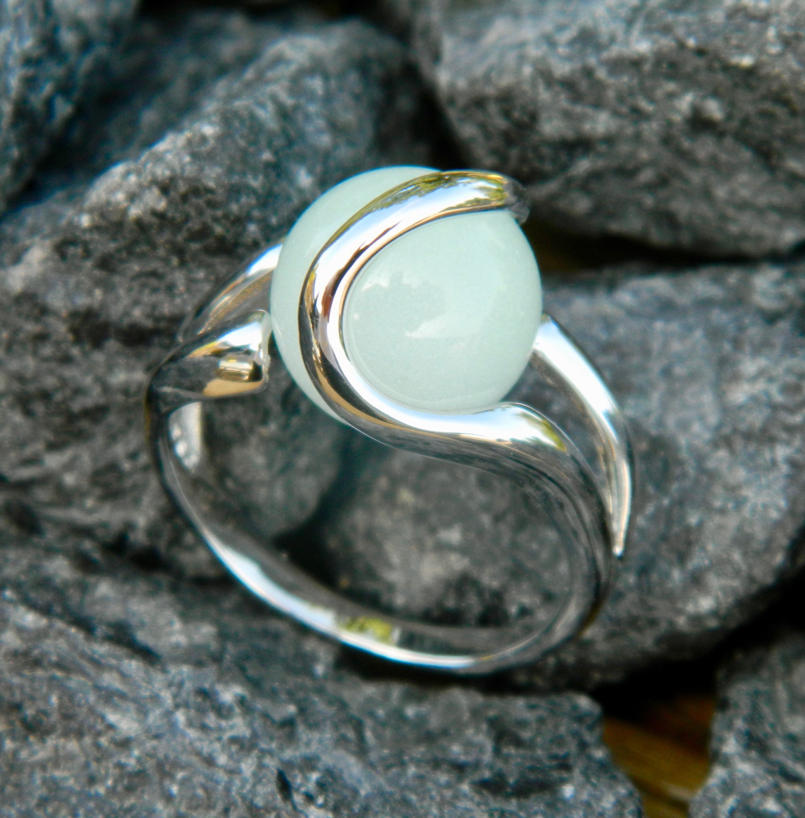 Glows in the Dark Interchangeable Marble Ring with your | Etsy