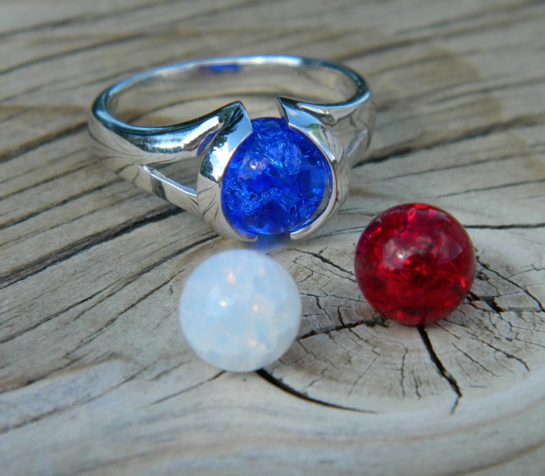 Interchangeable Ring With 3 8mm Changeable Stones - Etsy