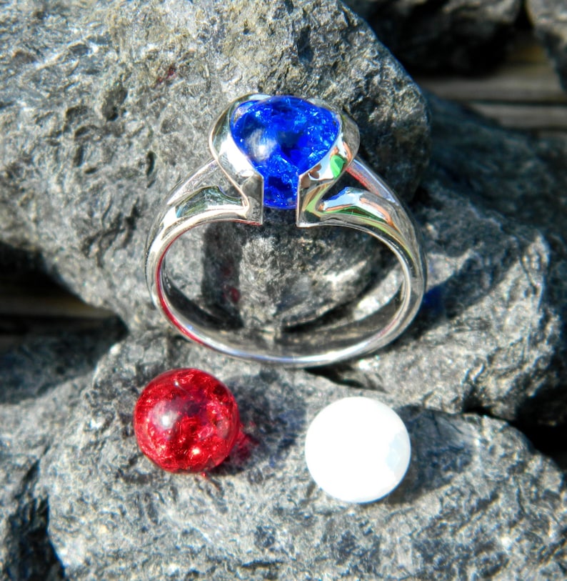 Interchangeable Ring With 3 - 8mm Changeable Stones - Etsy UK