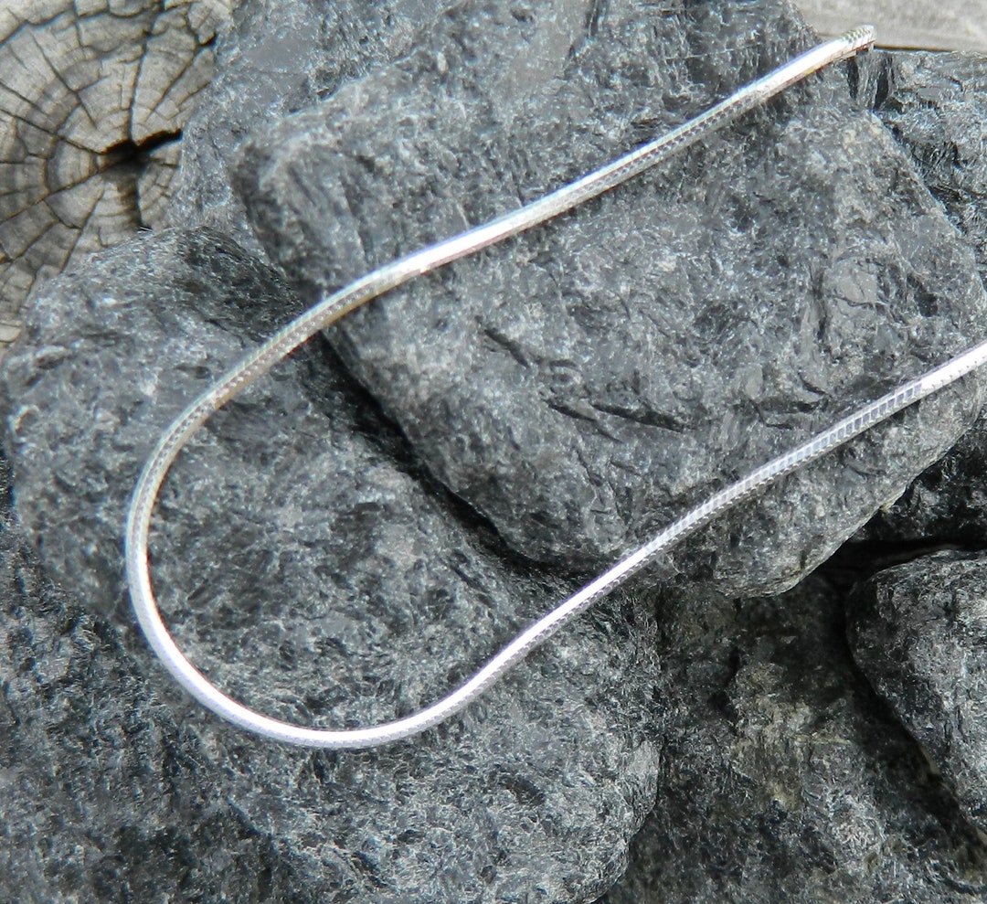 925 Sterling Silver 8-sided Diamond Cut Snake Necklace - Thickness 1.00 ...