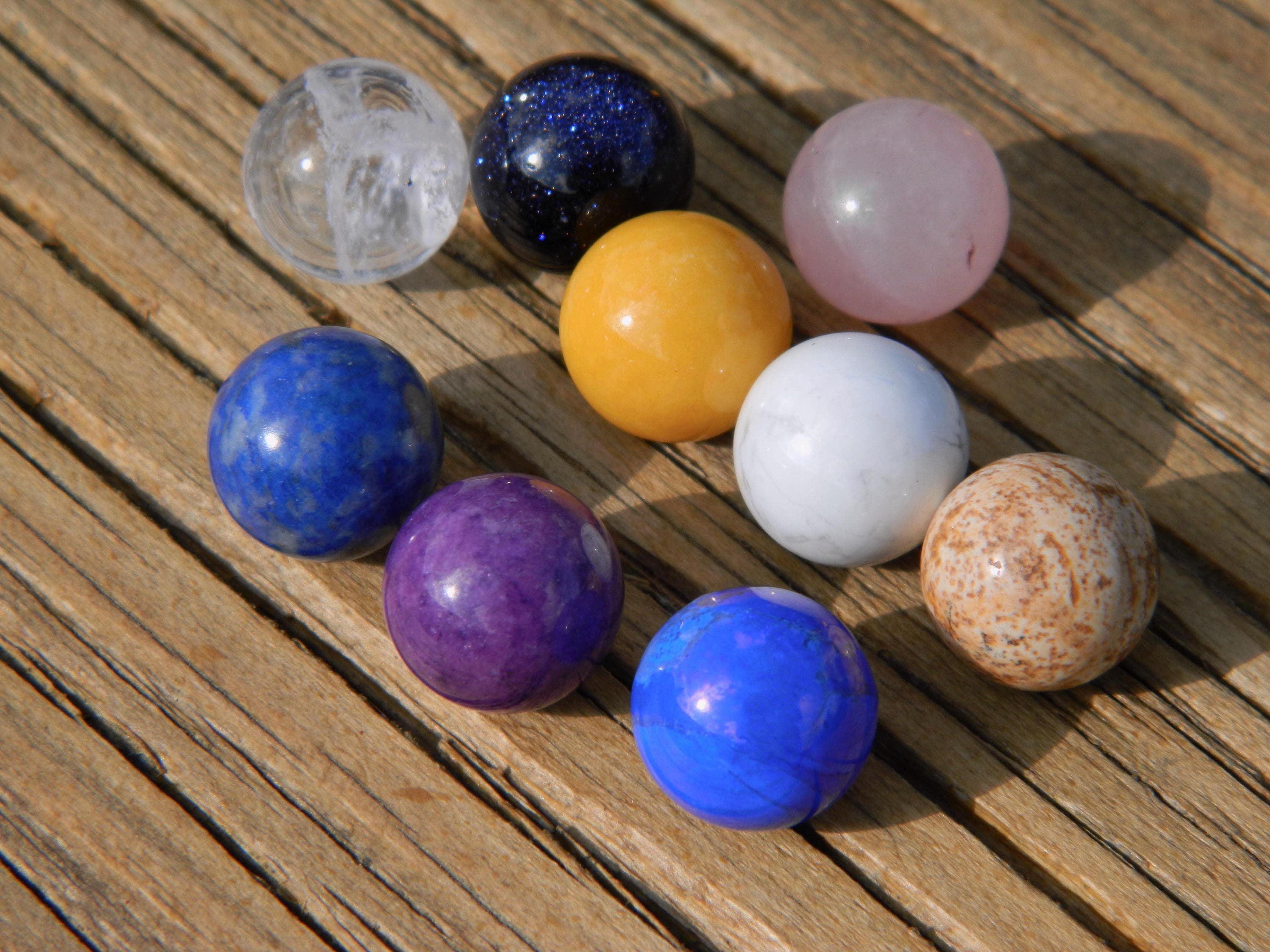 10 12mm Semi Precious Stones Marbles for interchangeable | Etsy