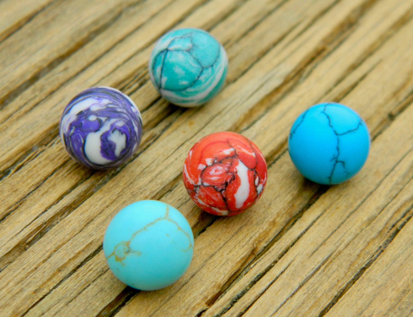 5 10mm Taiwan Turquoise Stones Marbles for Interchangeable - Etsy