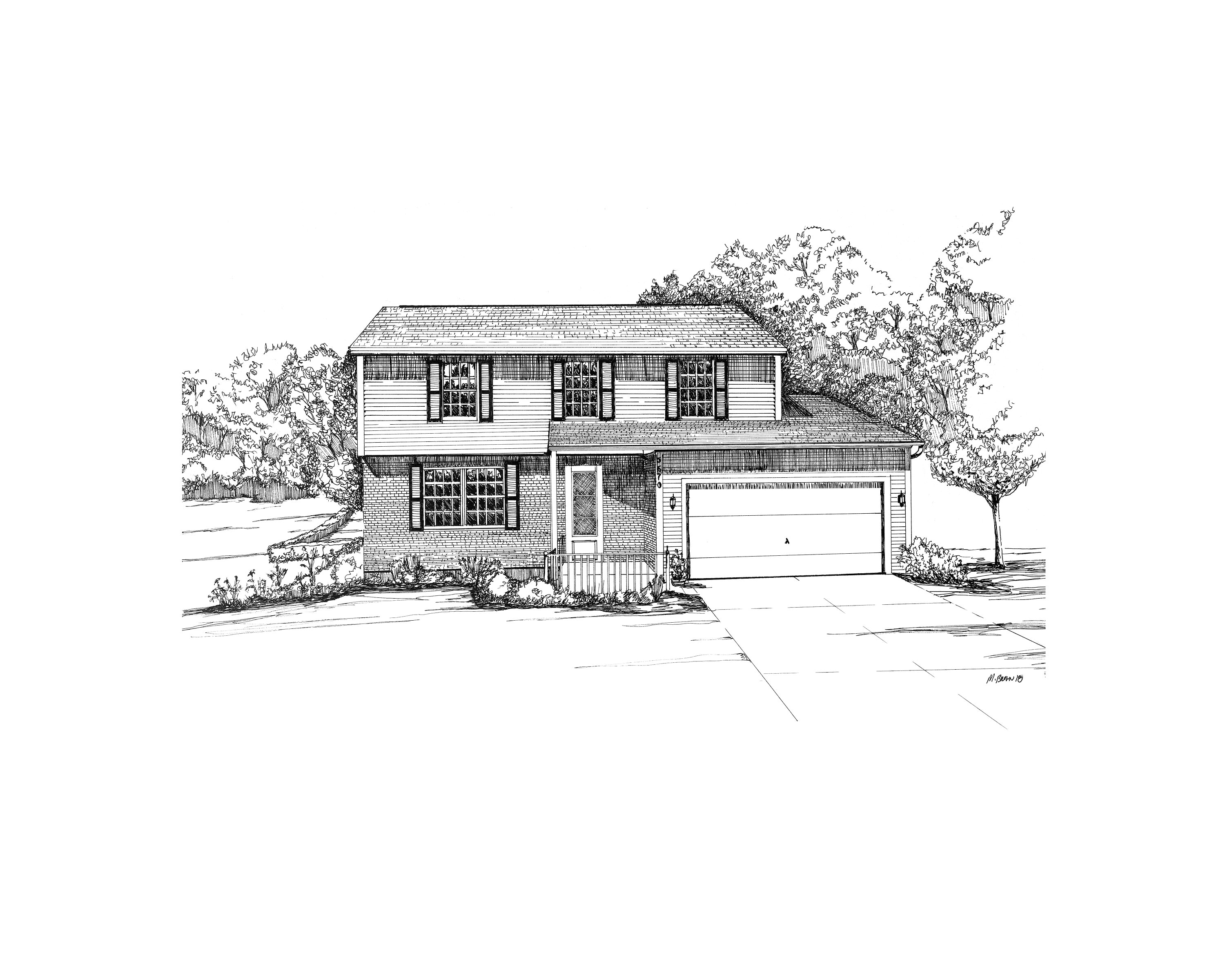 Custom Home Pen and Ink Drawing - Etsy