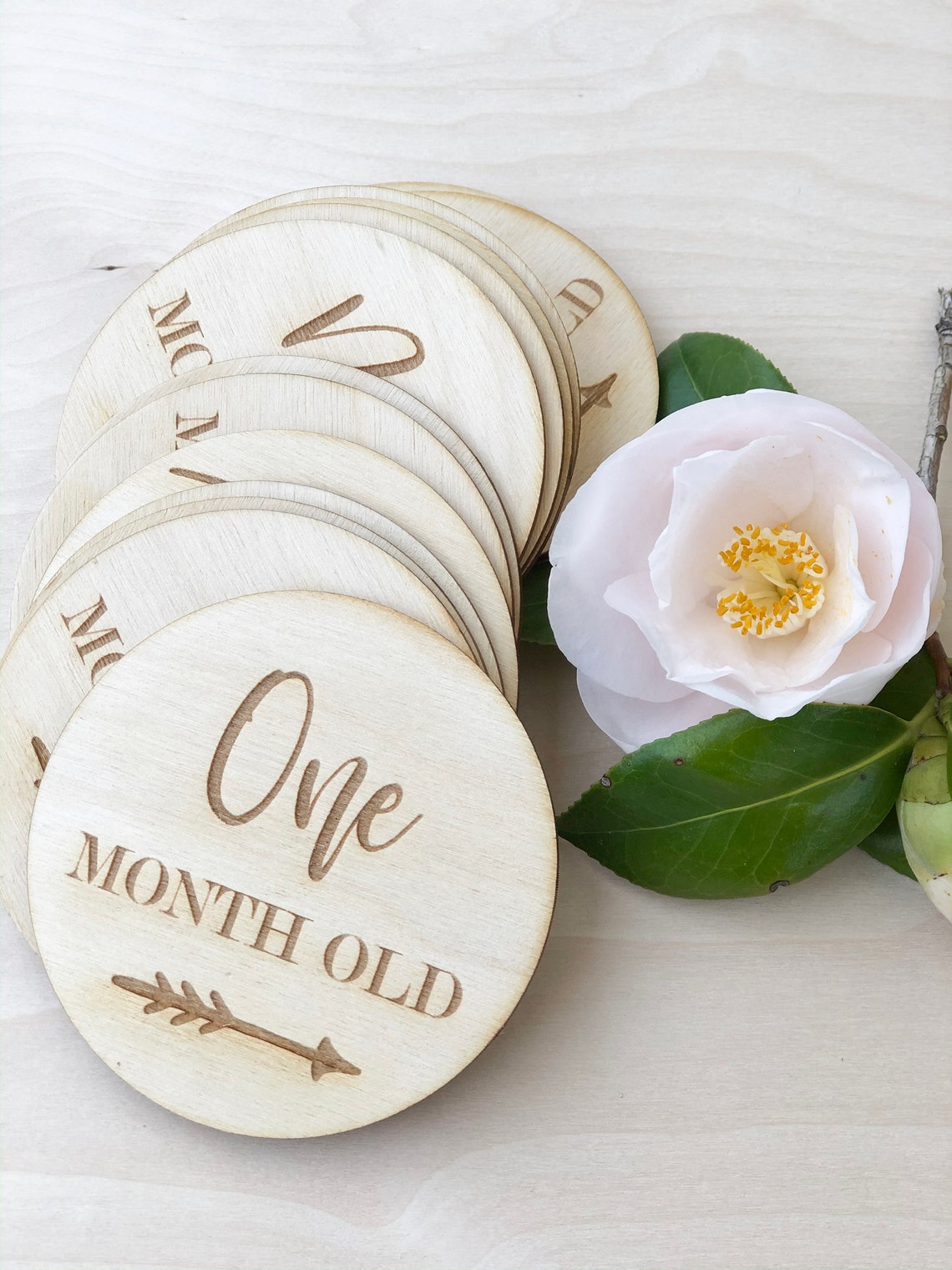 Custom Wooden Engraved Baby Milestone Cards - Etsy