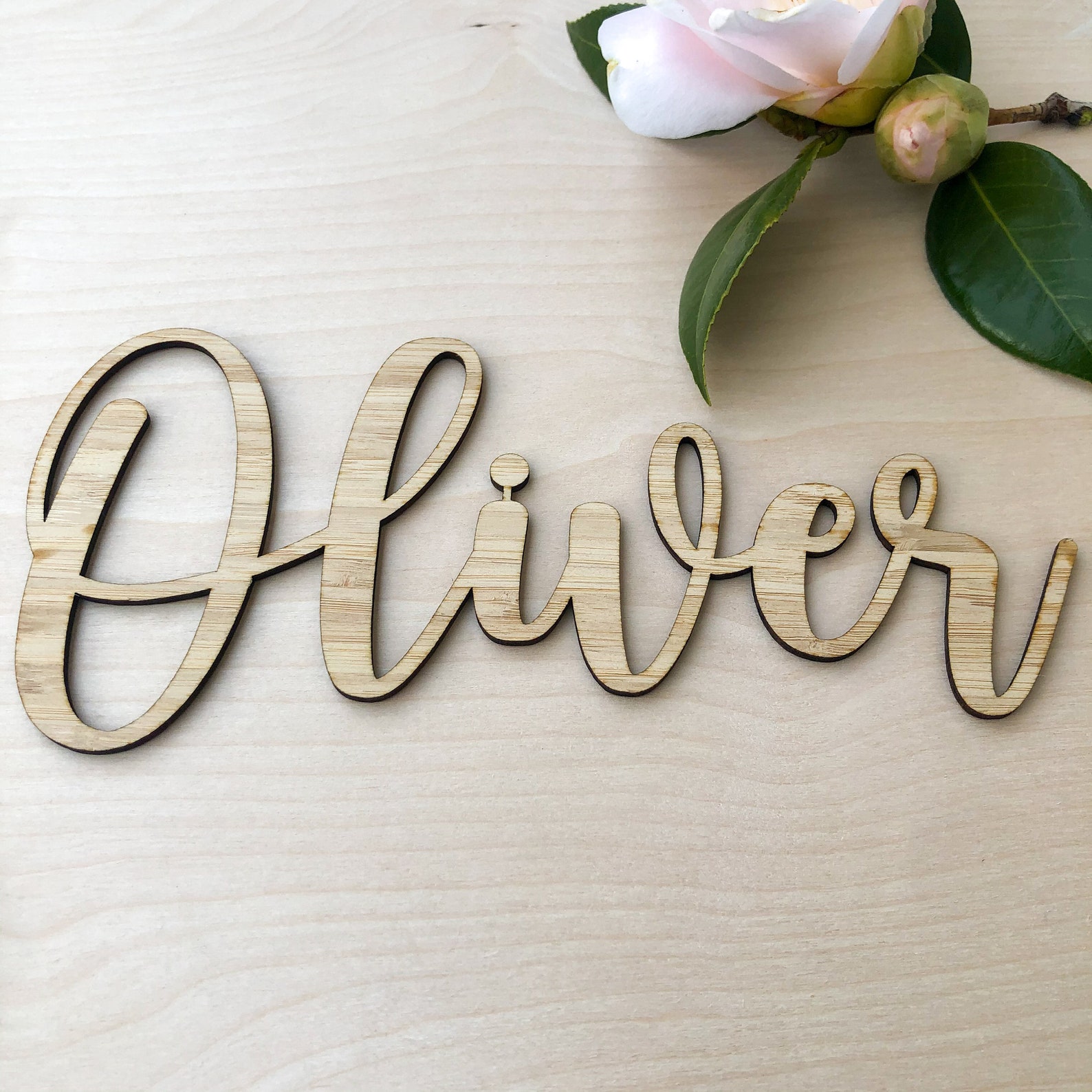 Personalised Bamboo Wood Name Plaque Custom Name Sign Wood - Etsy Australia