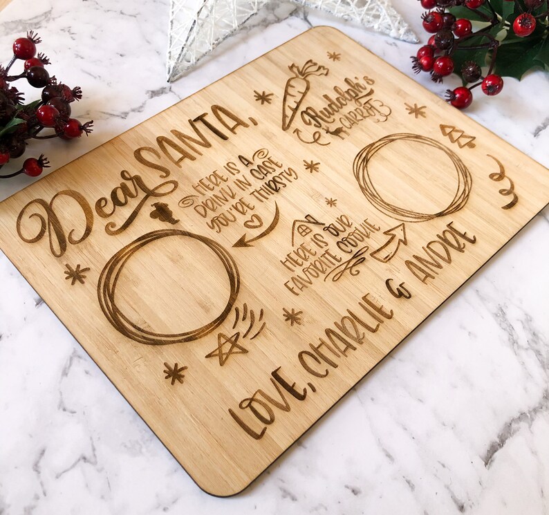 Santa Snack Tray Plate Christmas Plate Santa Plate - Etsy