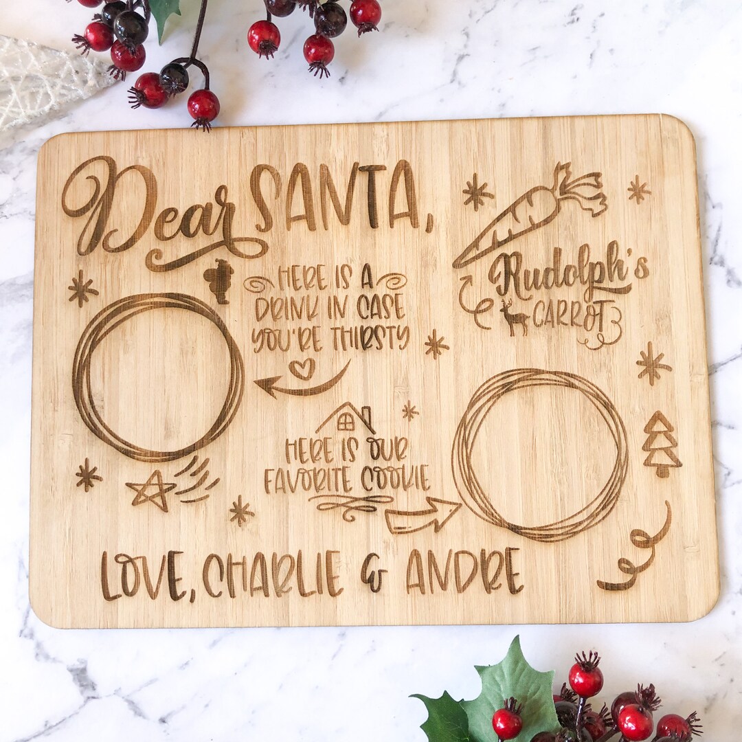 Santa Snack Tray Plate, Christmas Plate, Santa Plate, Christmas ...