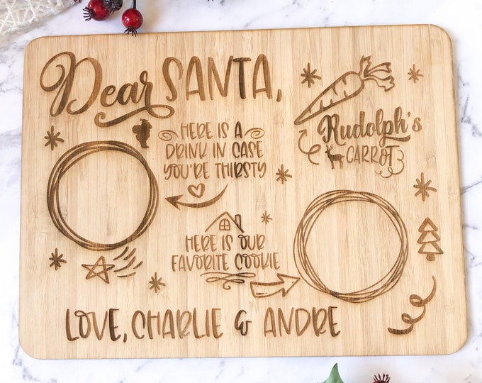 Santa Snack Tray Plate, Christmas Plate, Santa Plate, Christmas ...