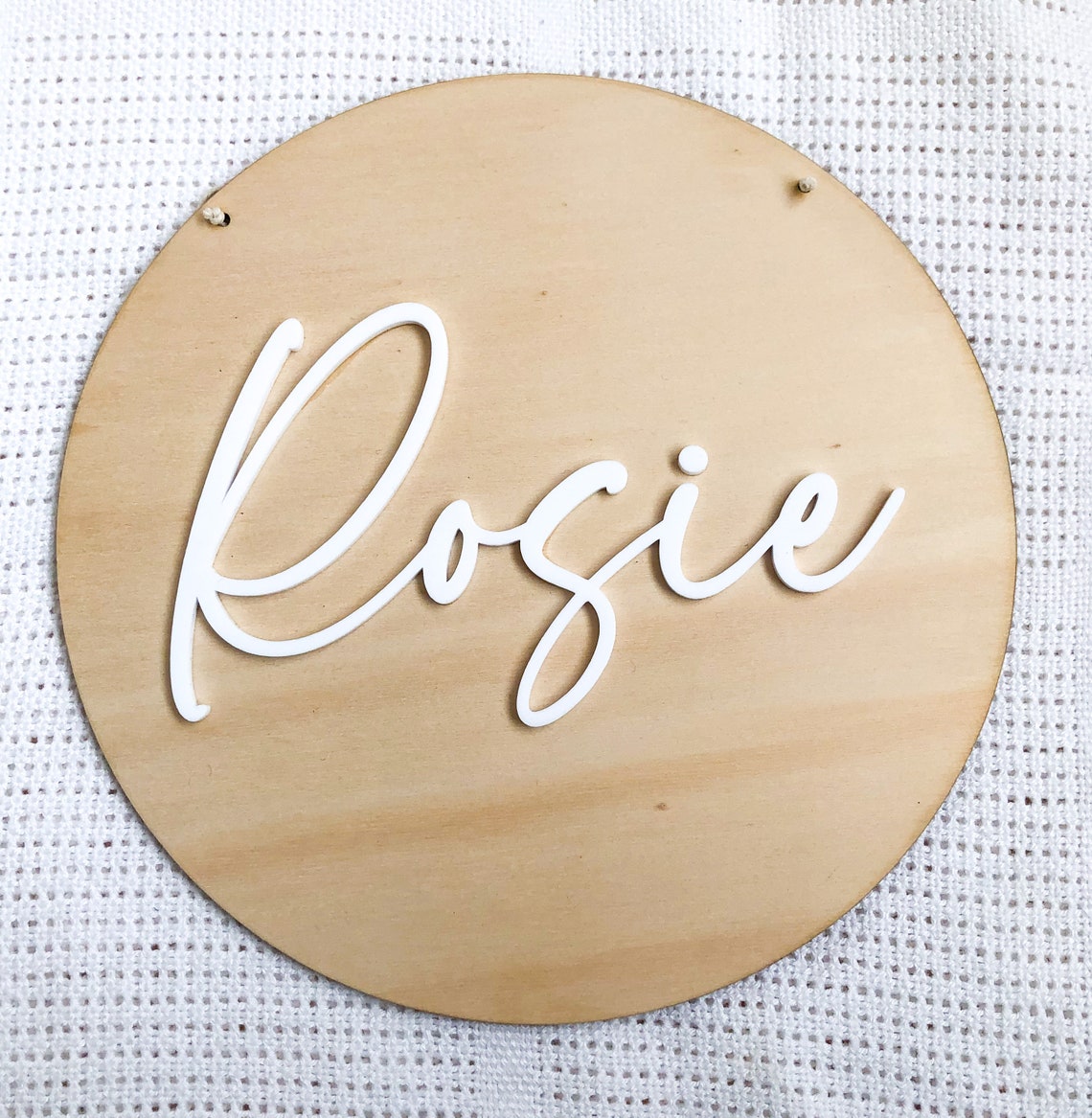 Custom Round Name Plaque Round Wood Hanging Door Sign - Etsy