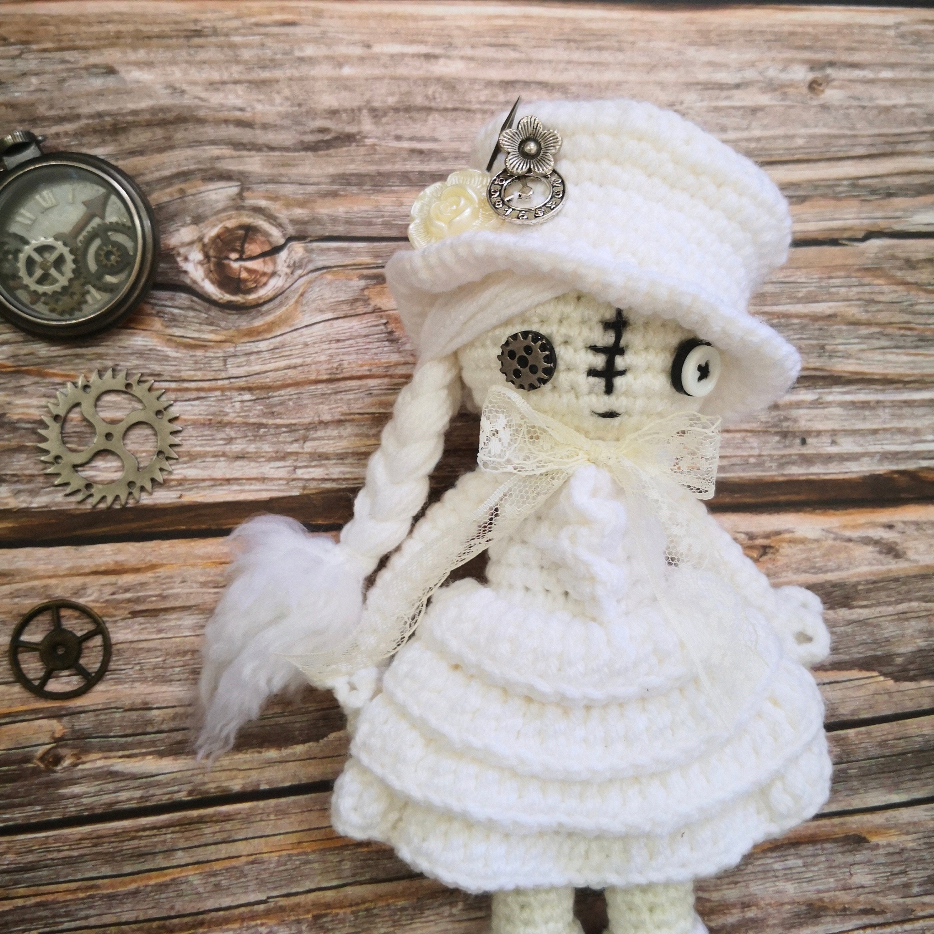 CROCHET PATTERN Steampunk Goth Voodoo Doll, Cute Doll Amigurumi Pattern ...