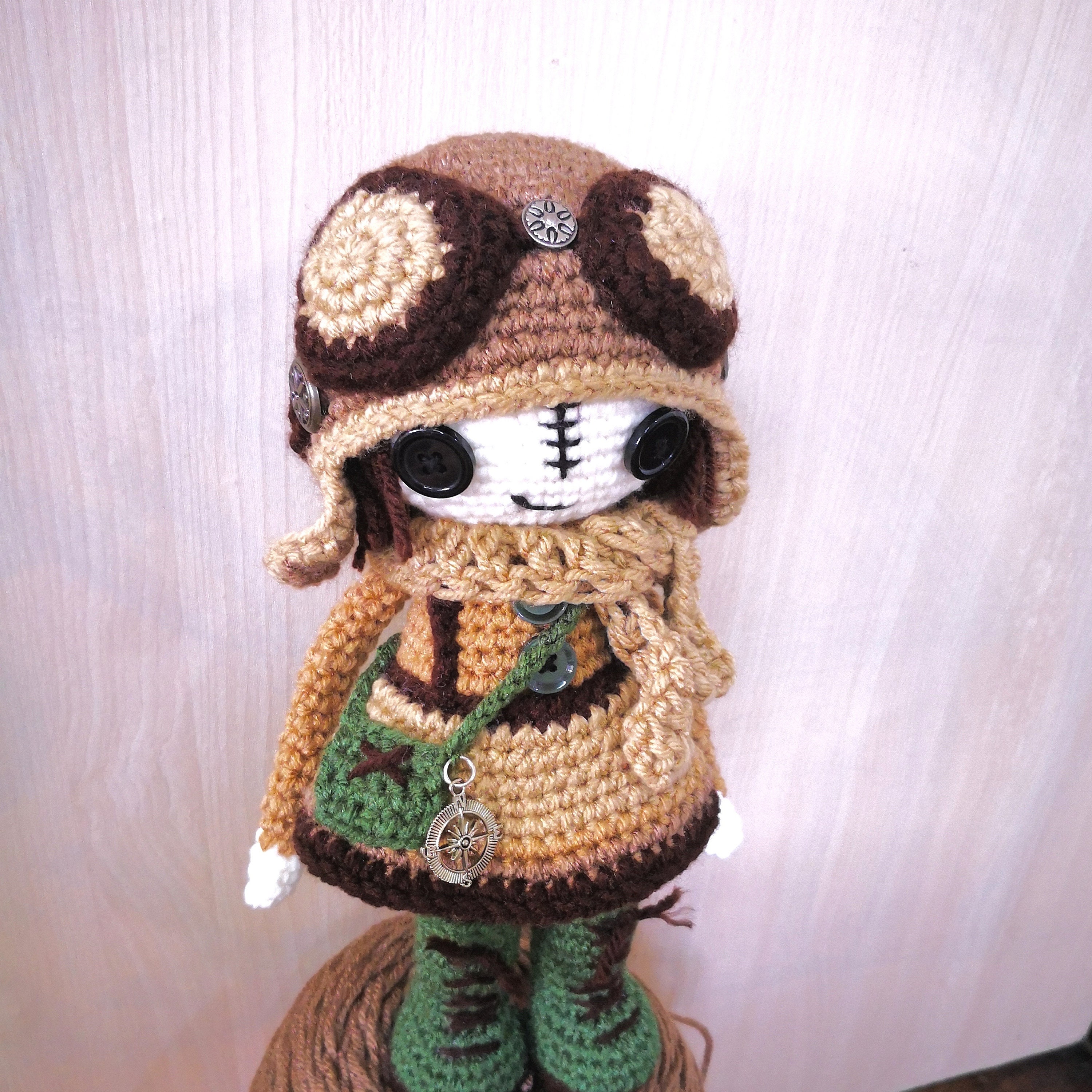 CROCHET PATTERN Aviator Doll Pilot Doll Button-eyed Doll - Etsy
