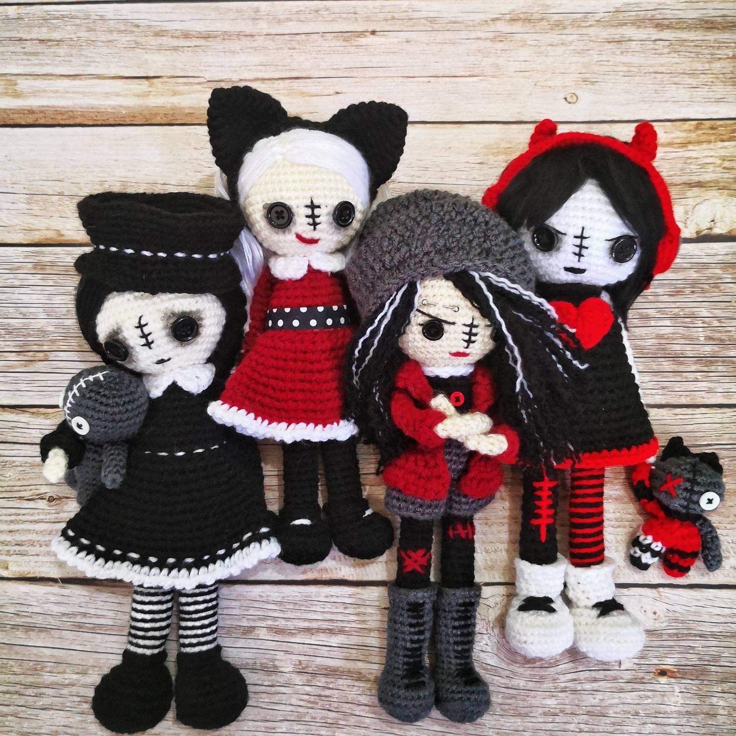 SALE 4 CROCHET PATTERNS Rebellious Grunge Girl Punk Rock Emo - Etsy Ireland