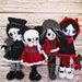 SALE 5 CROCHET PATTERNS Rebellious Grunge Girl, Punk Rock Emo Doll ...