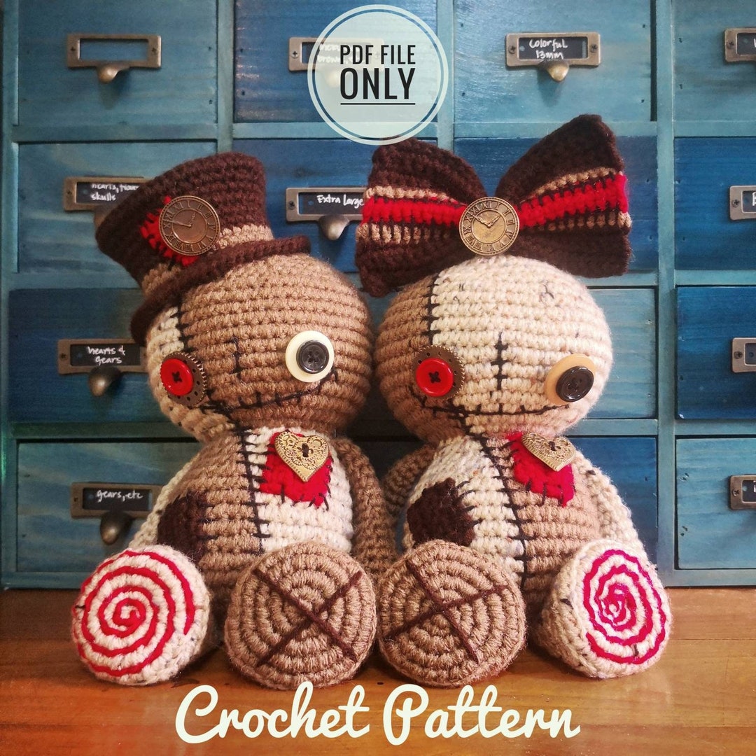 Voodoo Doll Amigurumi Pattern Crochet Voodoo Couple, Bride and Groom ...