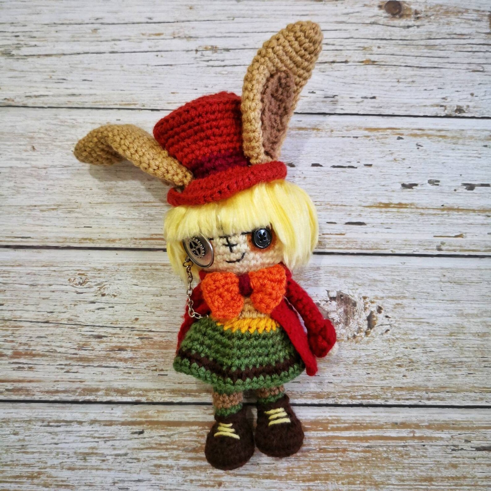 CROCHET PATTERN Hare, Amigurumi Steampunk Rabbit, Halloween Steampunk ...