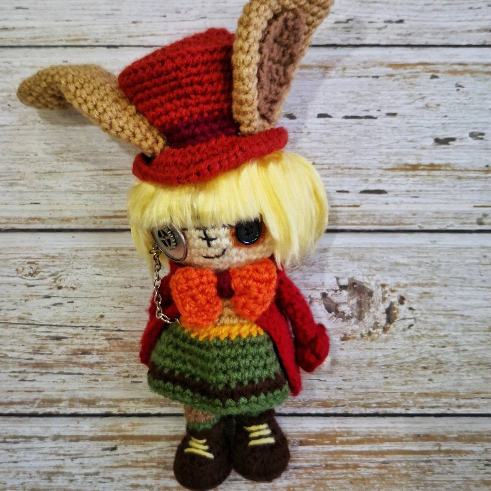 CROCHET PATTERN Hare, Amigurumi Steampunk Rabbit, Halloween Steampunk ...