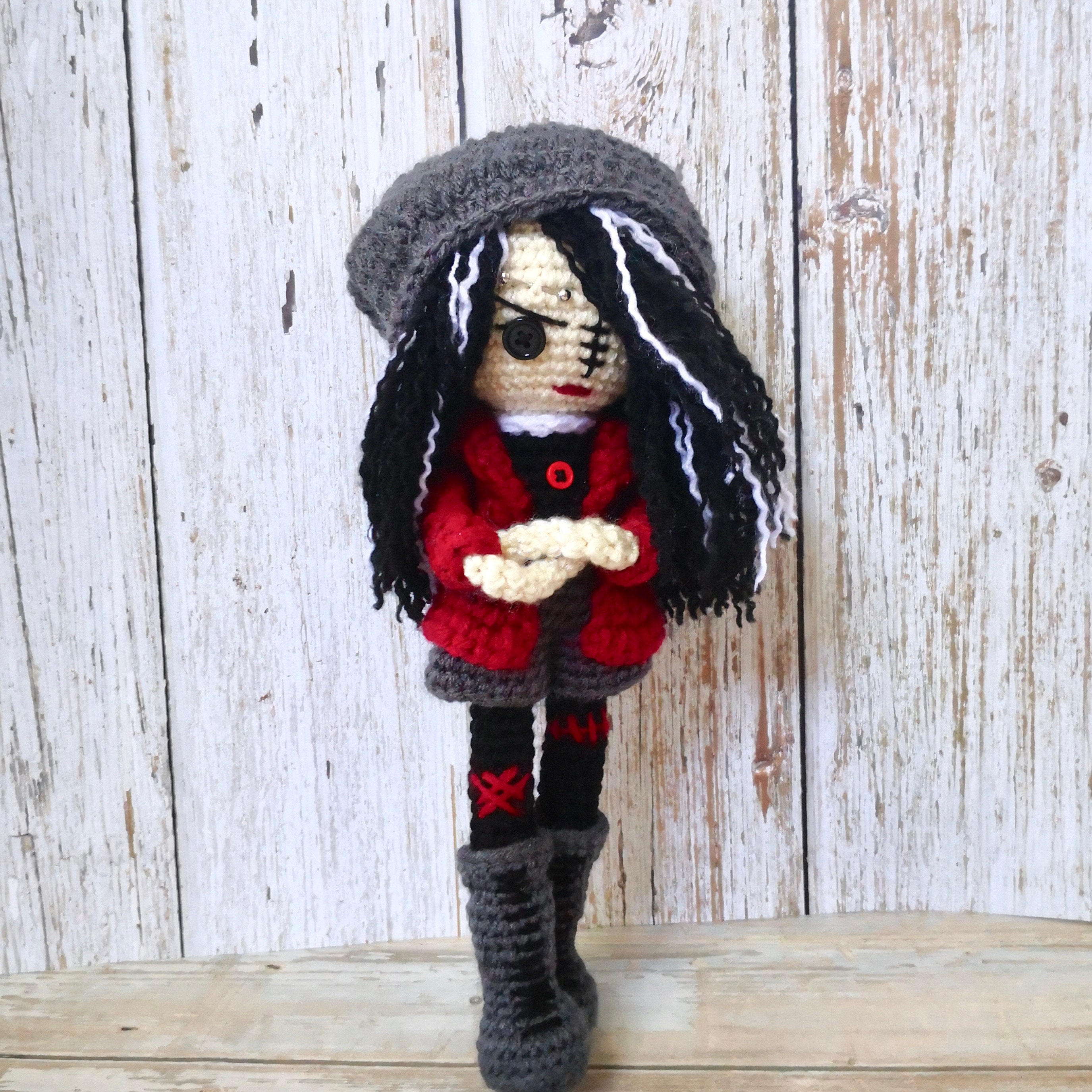 CROCHET PATTERN Rebellious Grunge Girl, Emo Doll Amigurumi Pattern ...