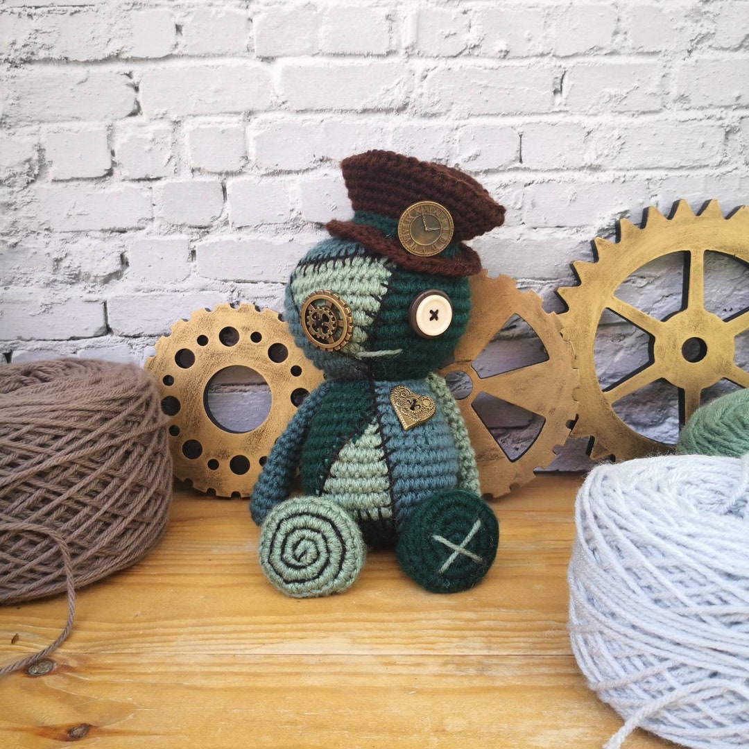 Poupée Steampunk au crochet, amigurumi dHalloween, poupée mignonne ...
