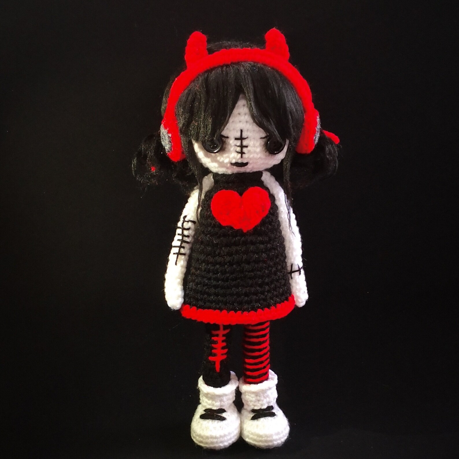 CROCHET PATTERN Punk Rock Demon Girl Goth Doll Amigurumi - Etsy