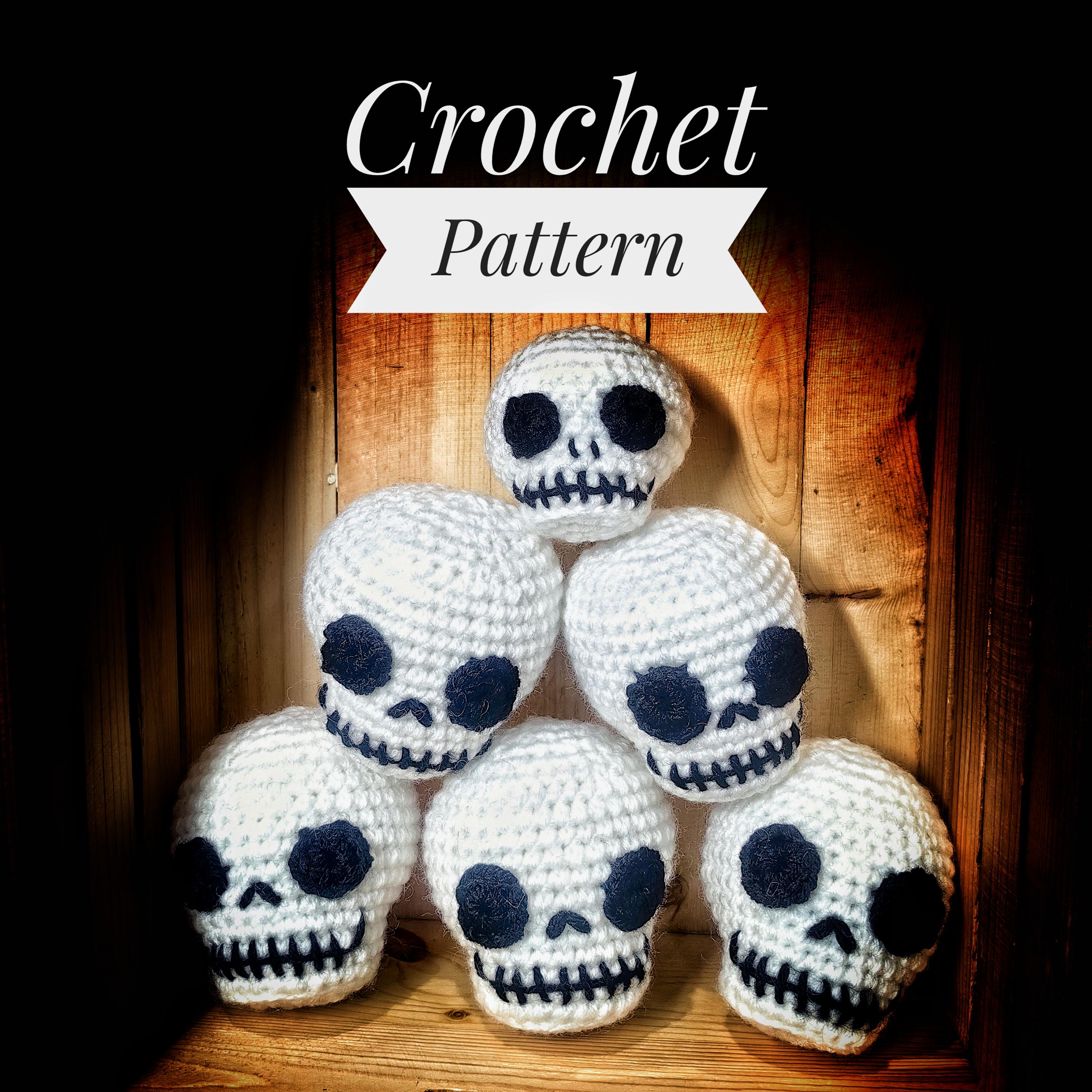 CROCHET PATTERN Skull, Amigurumi Skull, Crochet Bones, Sugar Skull ...