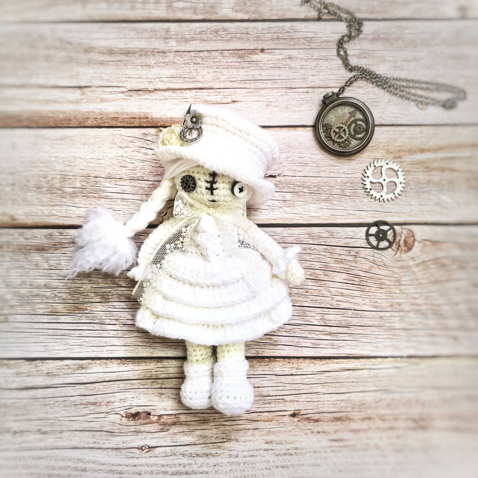 CROCHET PATTERN Steampunk Goth Voodoo Doll, Cute Doll Amigurumi Pattern ...