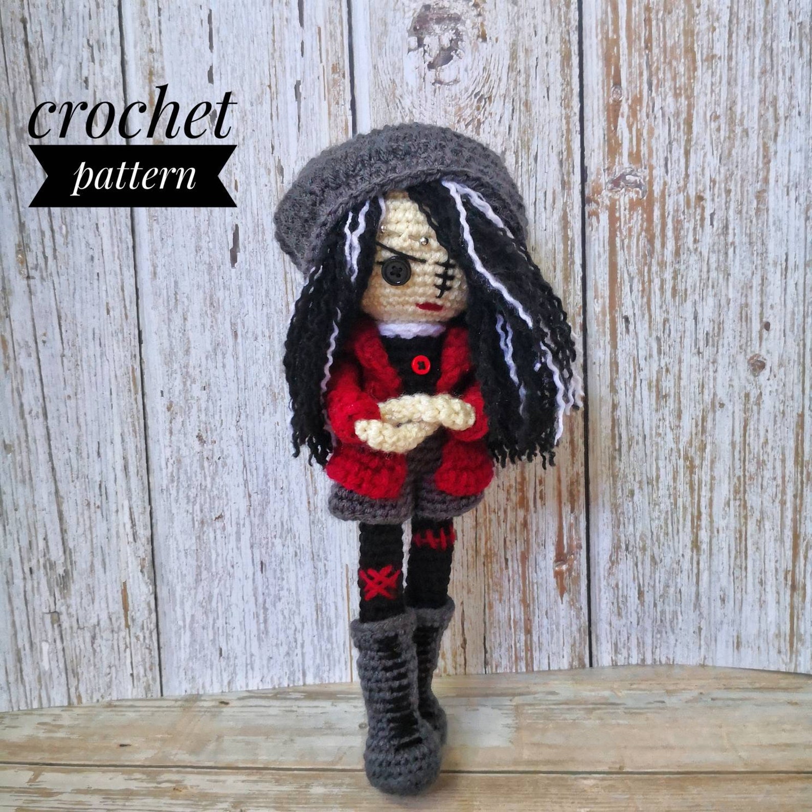 CROCHET PATTERN Rebellious Grunge Girl Emo Doll Amigurumi - Etsy