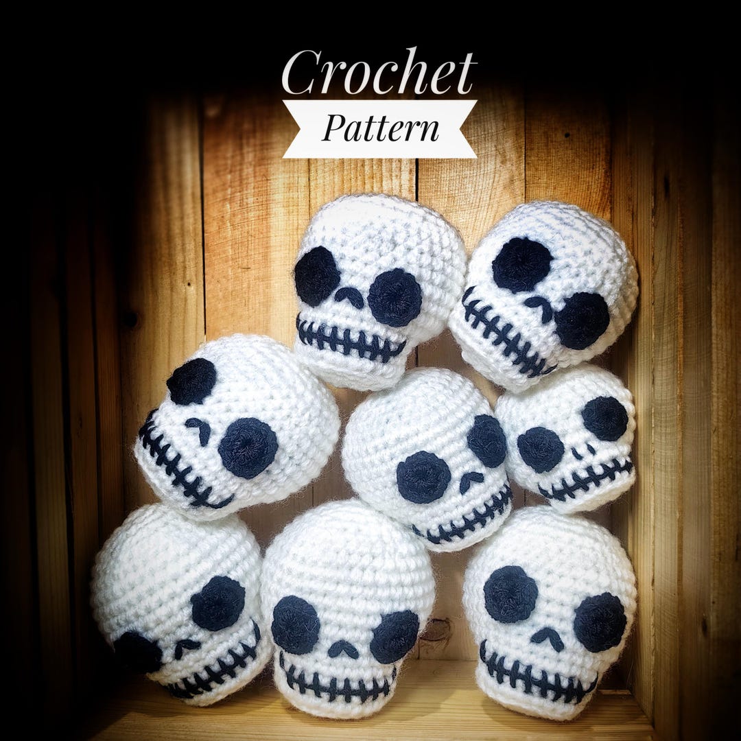 CROCHET PATTERN Skull, Amigurumi Skull, Crochet Bones, Sugar Skull ...
