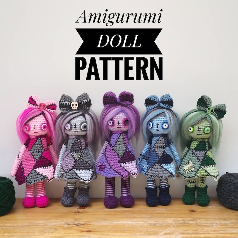 AMIGURUMI PATTERN Patchwork Dolls Crochet Pattern Doll | Etsy