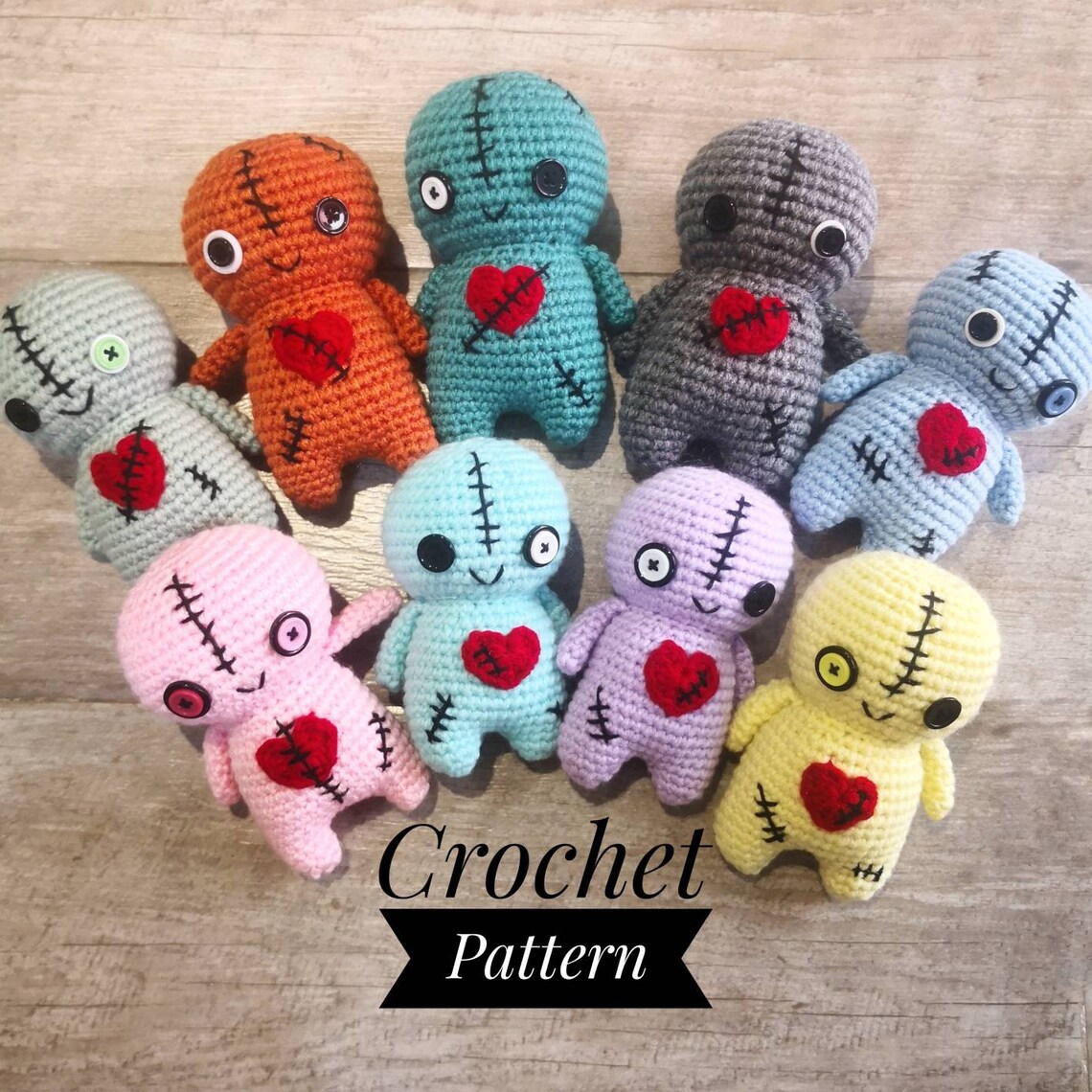 Small Voodoo Doll Amigurumi Pattern Easy Amigurumi - Etsy
