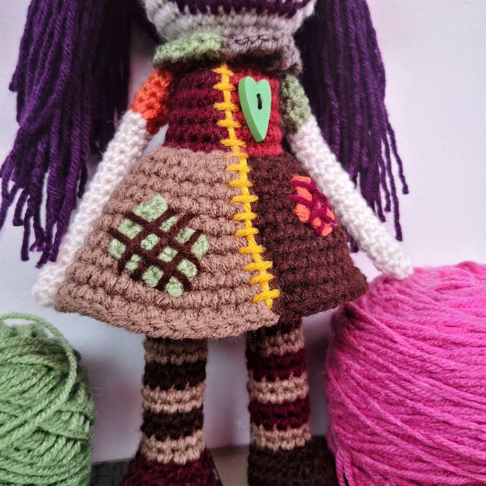 Crochet Clown Girl Scary Doll Patchwork Doll Amigurumi - Etsy