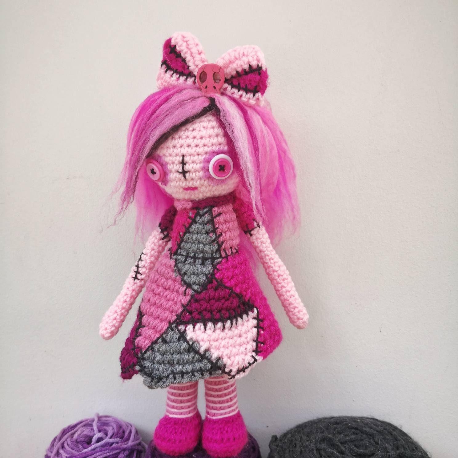 AMIGURUMI PATTERN Patchwork Dolls, Crochet Pattern Doll, Halloween Doll ...