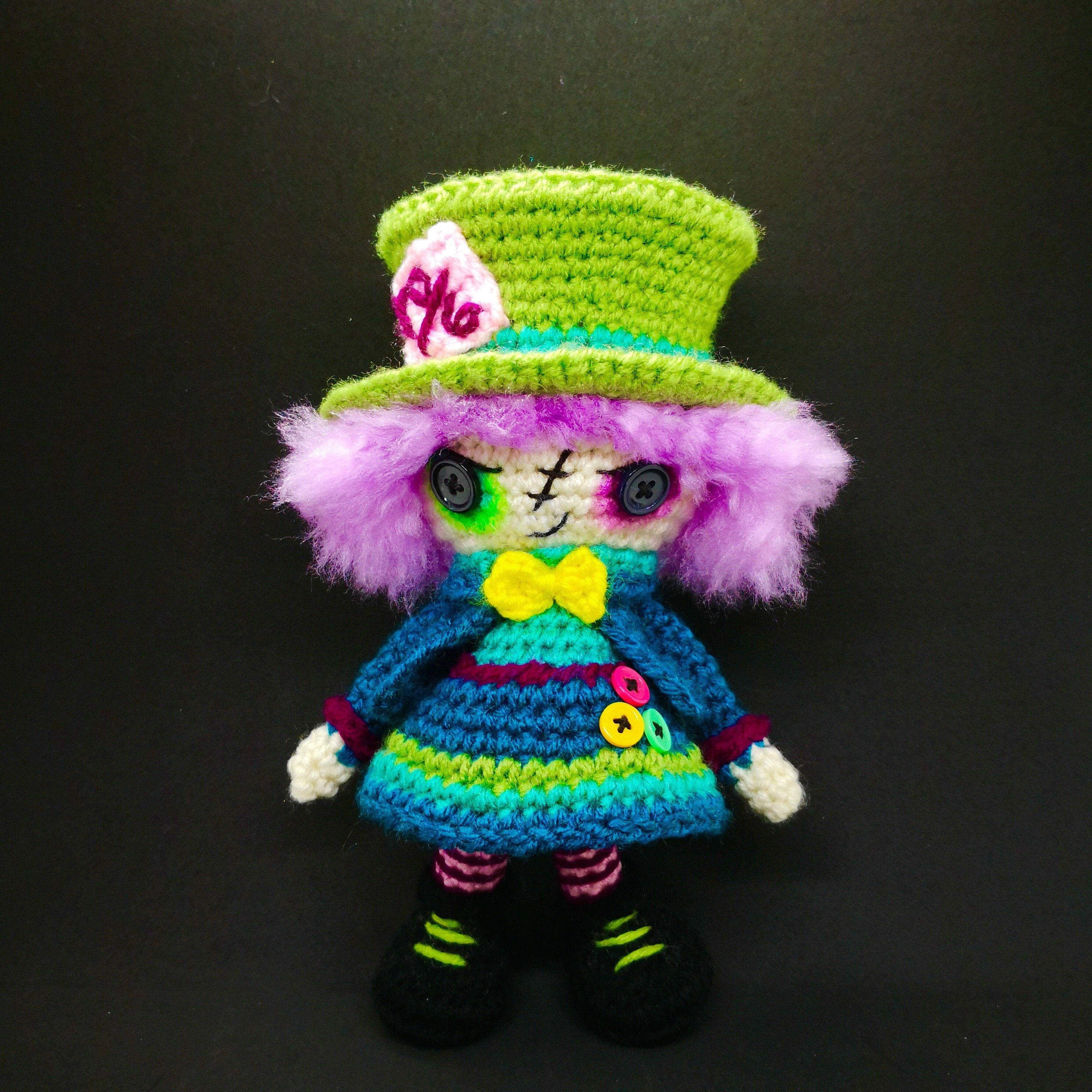 Crochet Doll Pattern Mad Hatter Amigurumi Mad Hatter Etsy