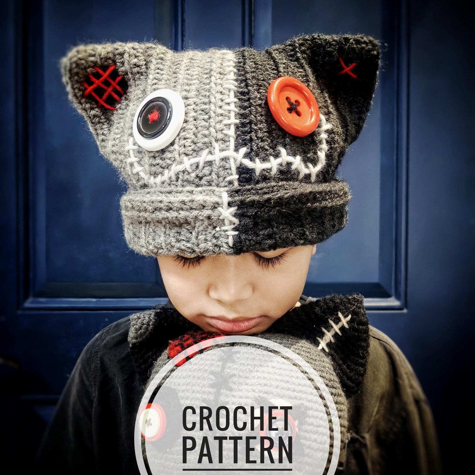 Crochet Pattern Cat Ears Beanie, Crochet Pussy Cat Hat, Cat Ears Hat ...