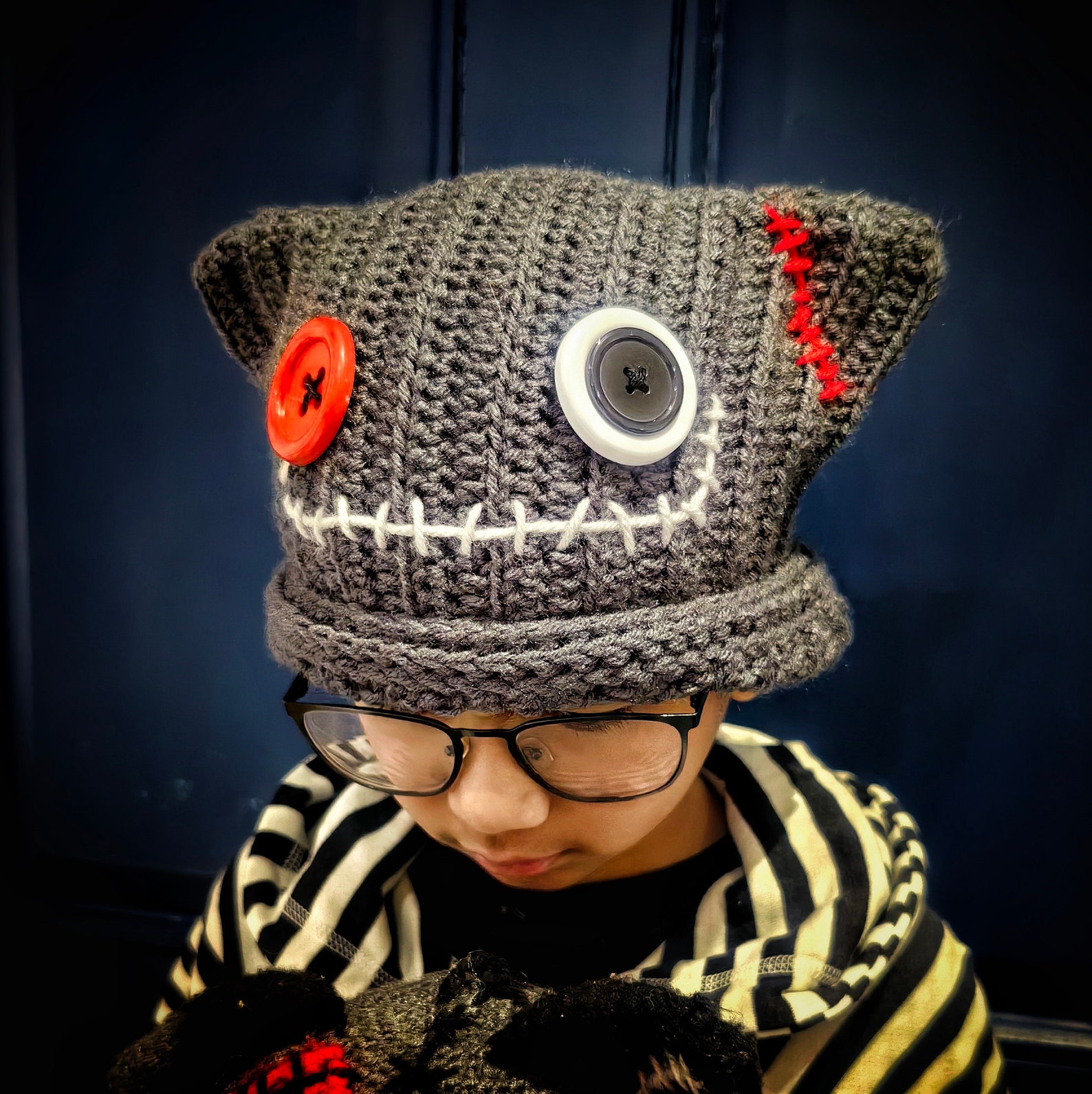 Cat Beanie, Crochet Cat Beanie, Crochet Pussy Cat Hat, Cat Ears Hat ...