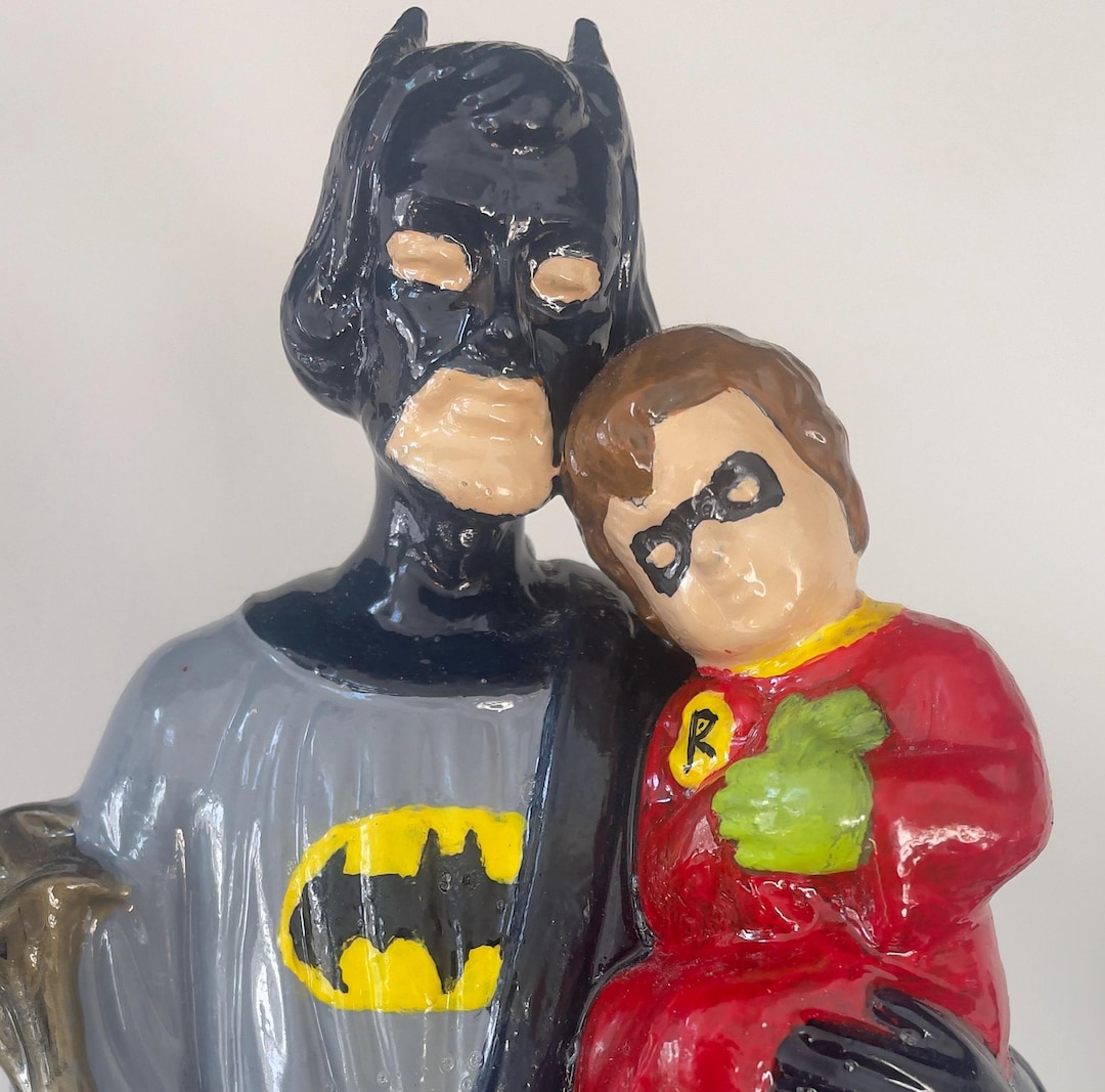 Batman Upcycled Statue – 10.5" Pop Religion Series | Handmade DC ...