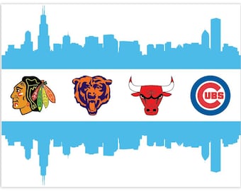 Chicago sports logos | Etsy