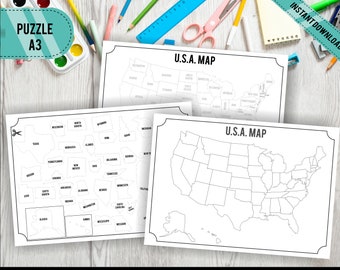 Printable Map Activity - Etsy